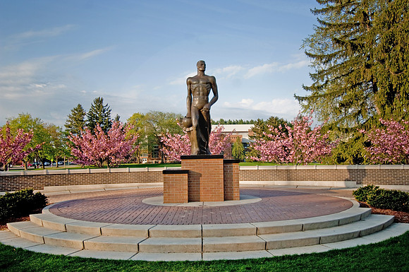 MSU Photography Services | Spartan statue | 20100422.DLT_2772_edit